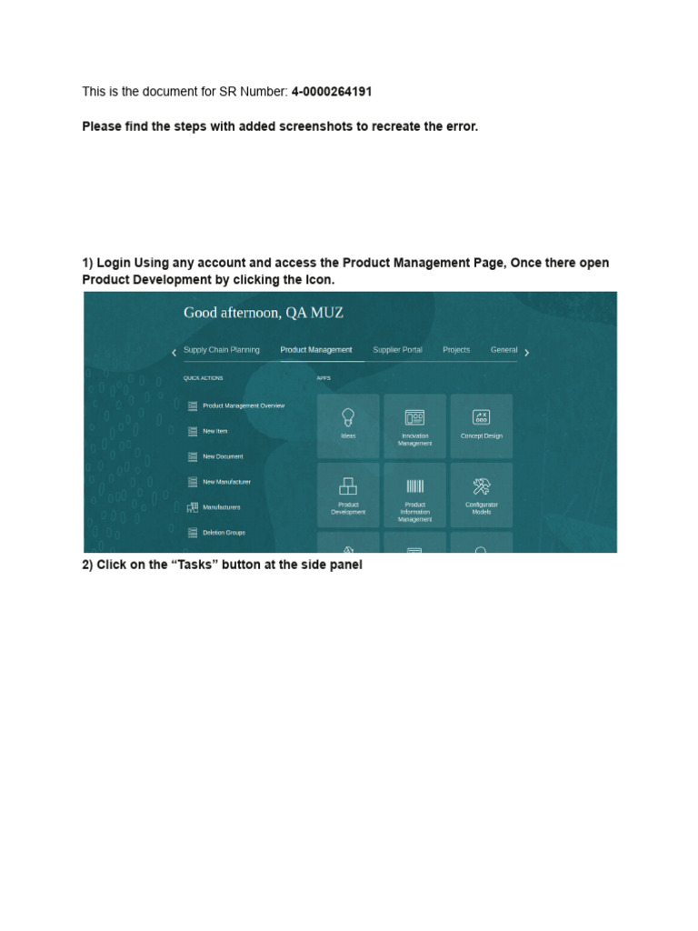 Steps To Recreate The Issue | PDF