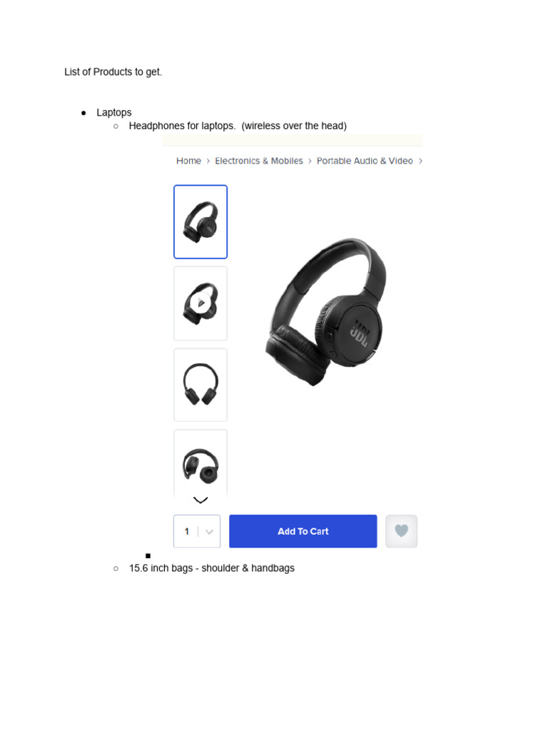 Essential Tech Accessories List | PDF