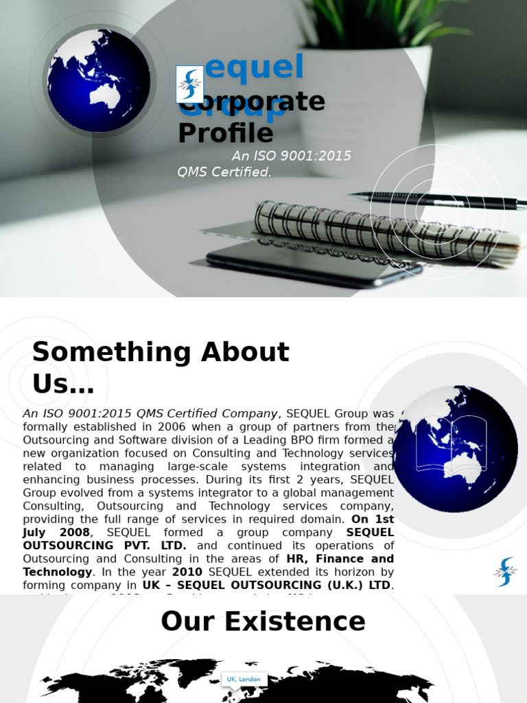 Sequel Group Corporate Overview | PDF | Payroll Tax | Outsourcing