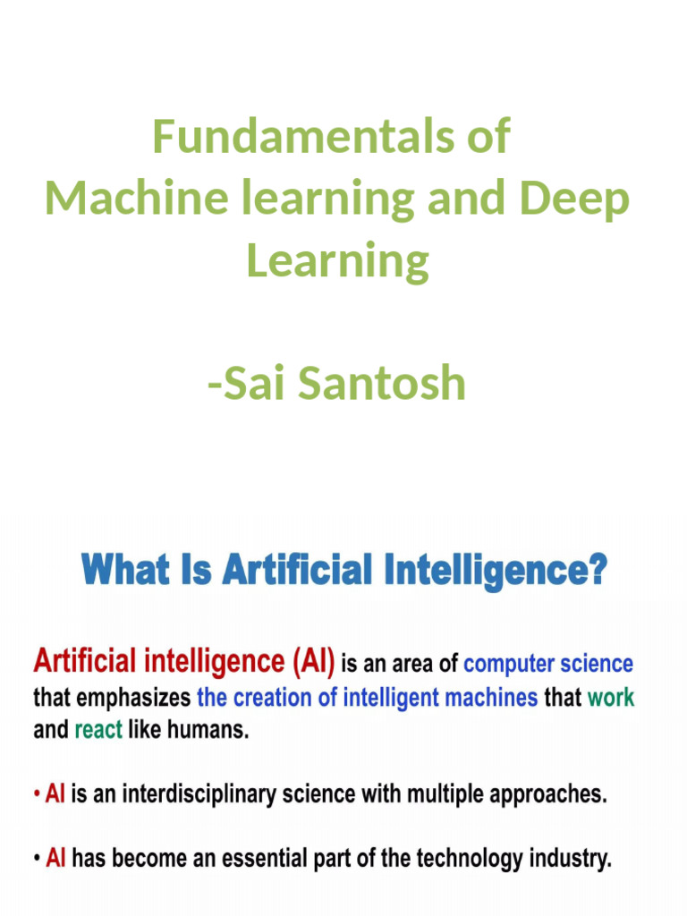 ML Fundamentals | PDF