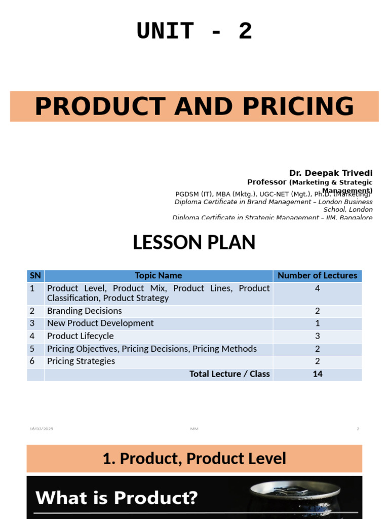 Unit - 2 (Product and Pricing) | PDF | Pricing | Discounts And Allowances