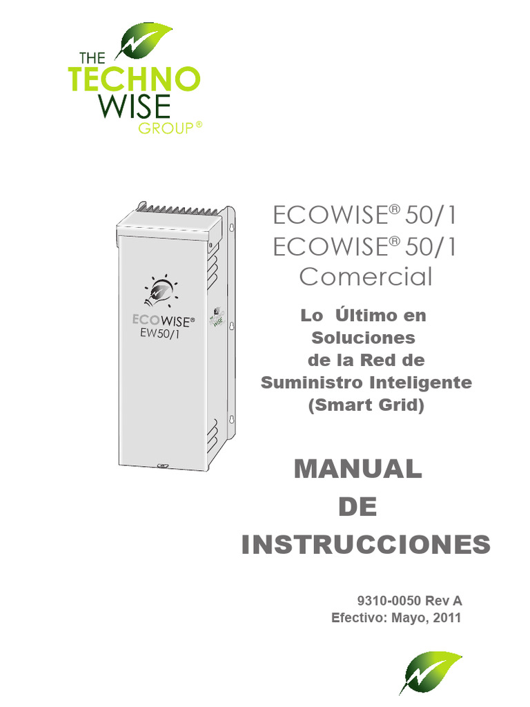 EcoWise H20-30 Manual Spanis | PDF | Ingenieria Eléctrica | Diodo emisor de luz