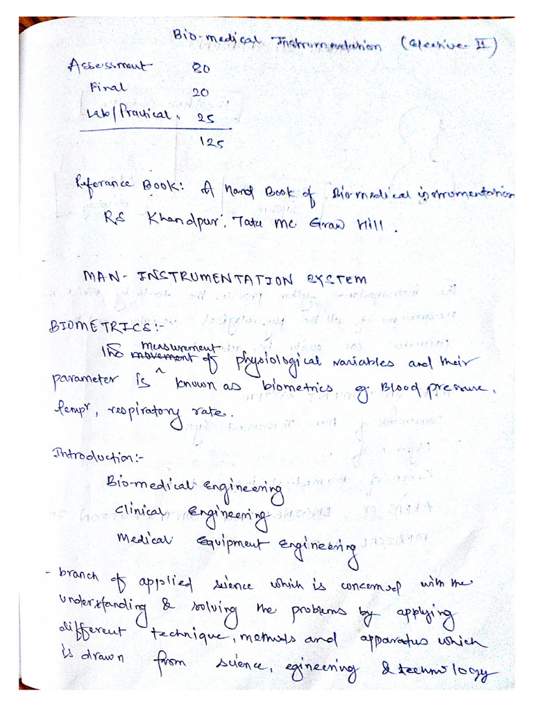 Biomedical Complete Note | PDF