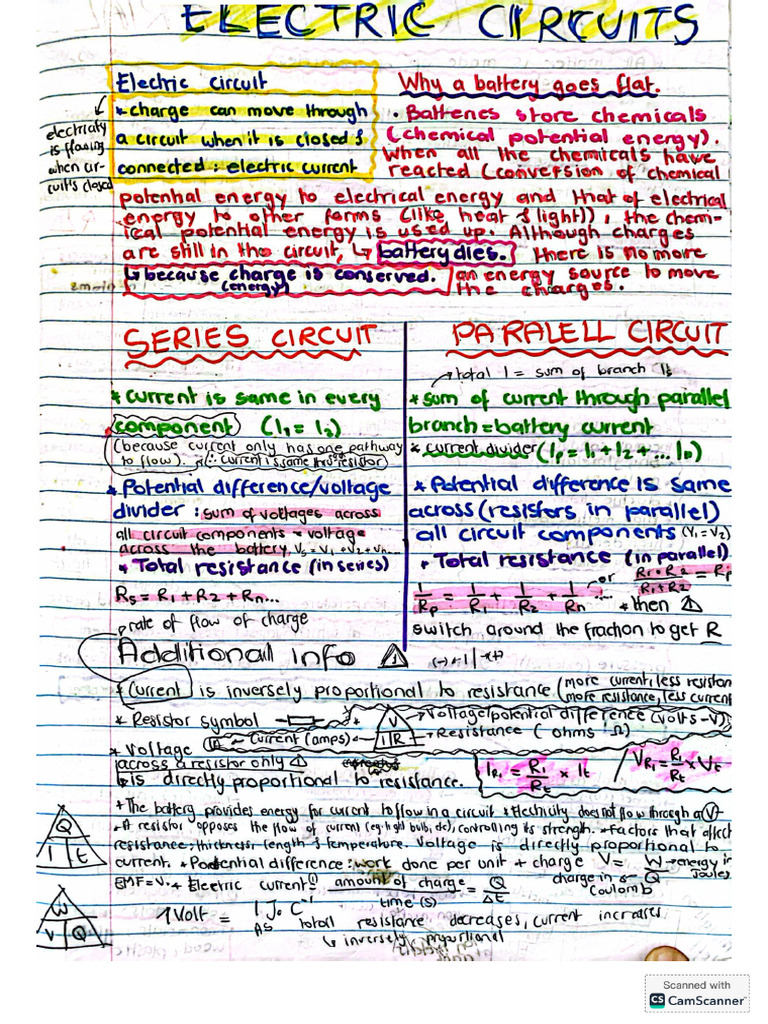 Electric Circuits Gr 10 Summary | PDF