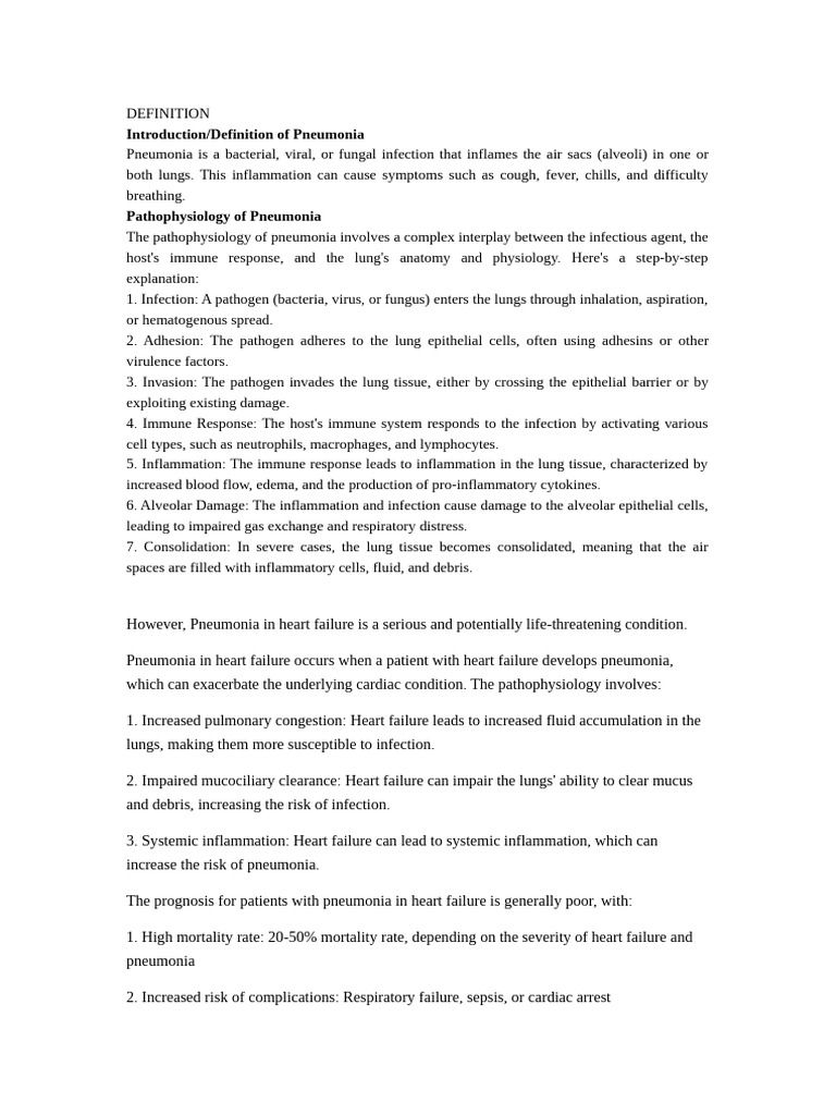 Understanding Pneumonia: Causes and Management | PDF | Pneumonia | Lung