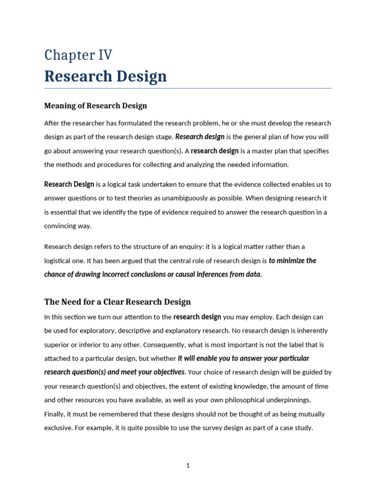 CH 4 Research Design Final 2 | PDF | Survey Methodology | Quantitative ...