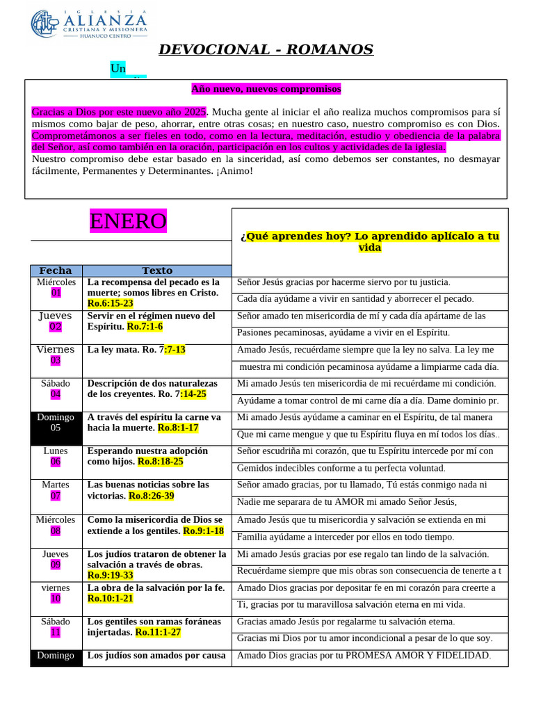 Devocional Enero 2025. | PDF | Salvación | Cristo (título)