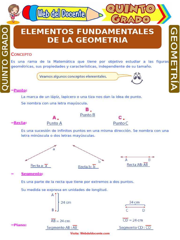 CLASE ELEMENTOS BASICOS DE LA GEOMETRIA SEGMENTOS Y ANGULOS | PDF