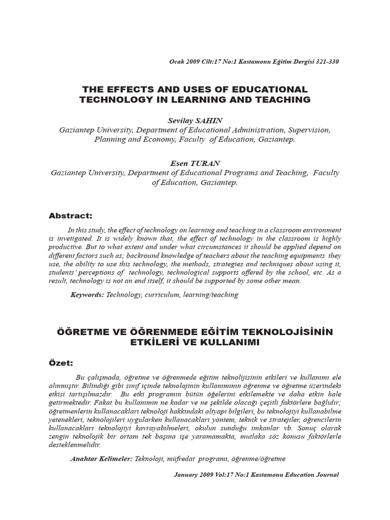 The Effects of Technology | PDF | Teachers | Learning