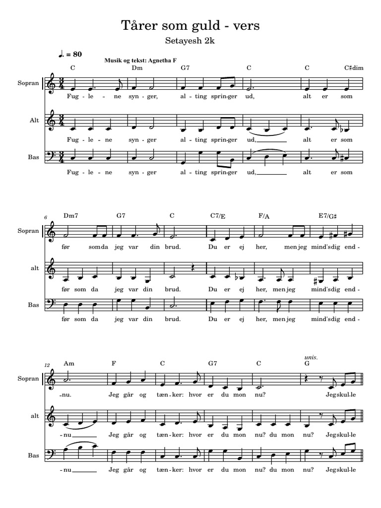 Tårer Af Guld VERS | PDF