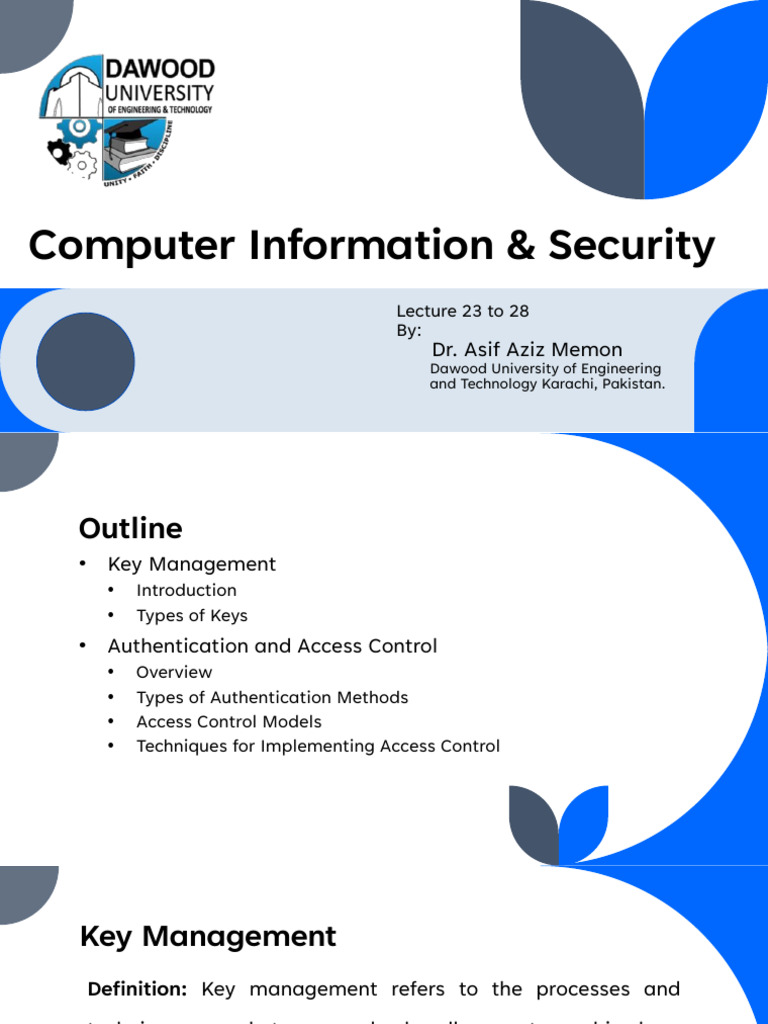 computer information security basics part 1 | PDF | Key (Cryptography ...