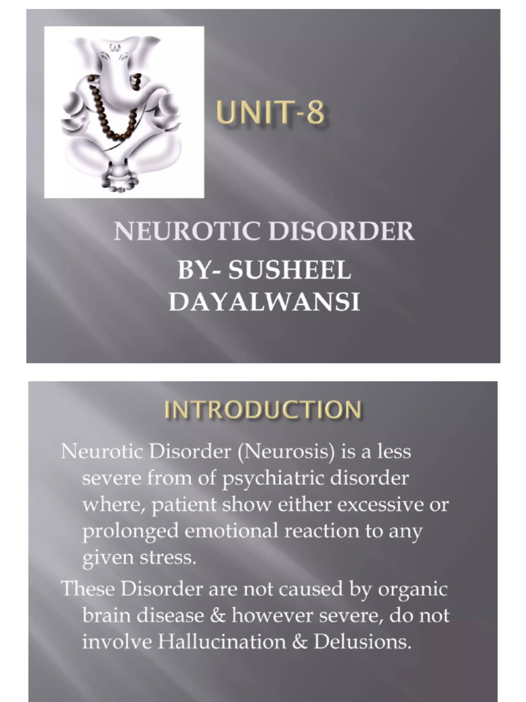Neurotic Disorder | PDF