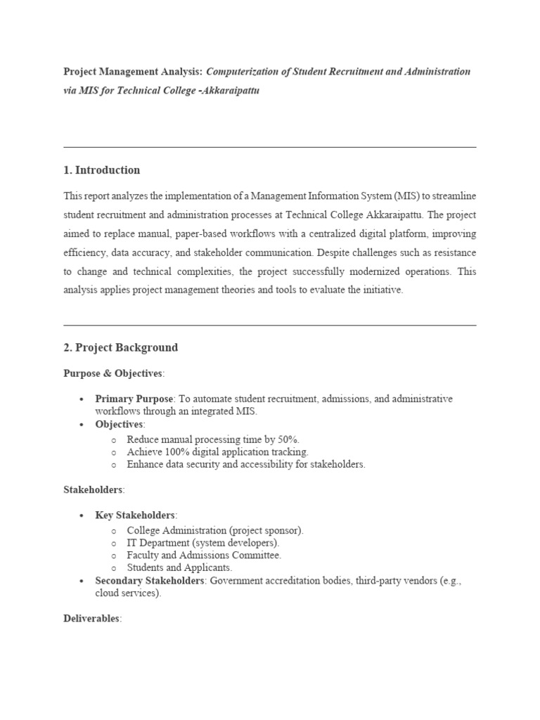Project Management Analysis - ASSESMENT | PDF | Project Management | Cloud Computing