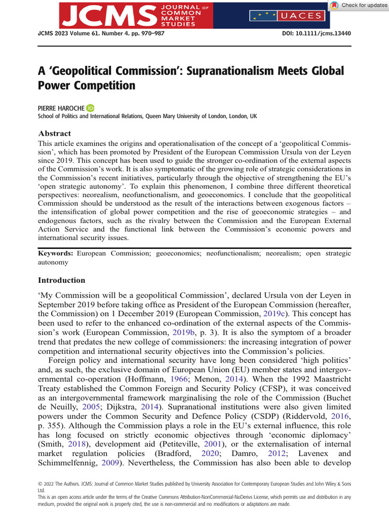 Geopolitical Commission: EU Power Dynamics | PDF | European Union ...
