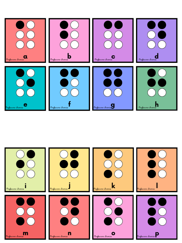 Pastel Braille Alphabet Flashcards-1 | PDF
