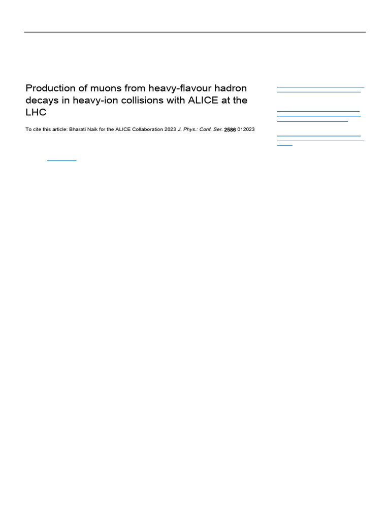 Muon Production in Heavy-Ion Collisions | PDF | Quantum Field Theory ...