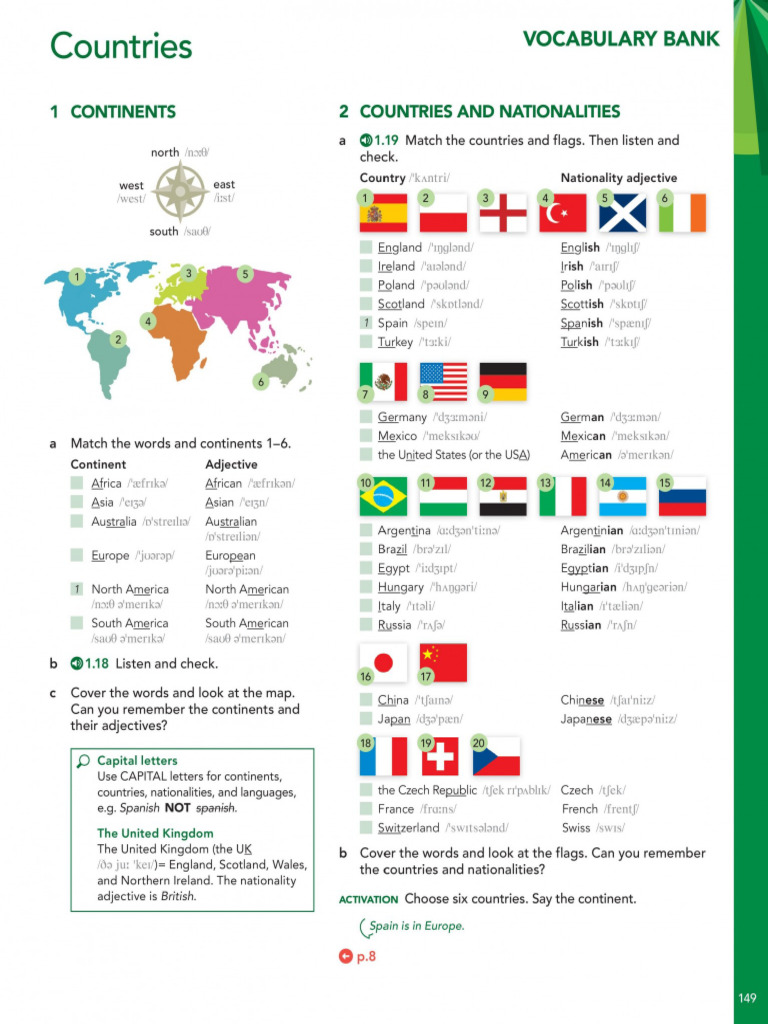 Country and Nationality | PDF