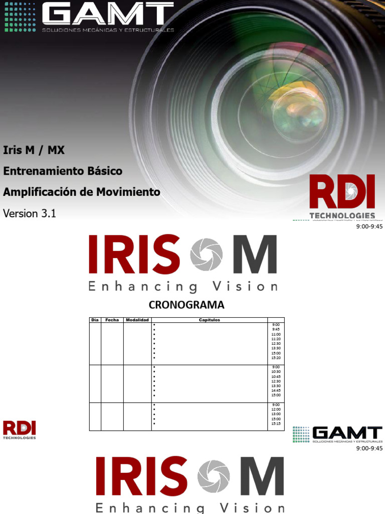 3.2 Basic Iris M Training Manual V3.2 Part 001 Esp REV04 | PDF | Cámara ...