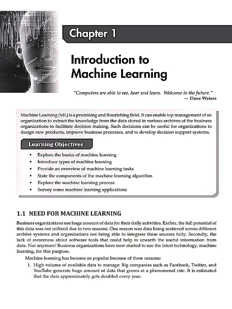Machine Learning Module 1 | PDF