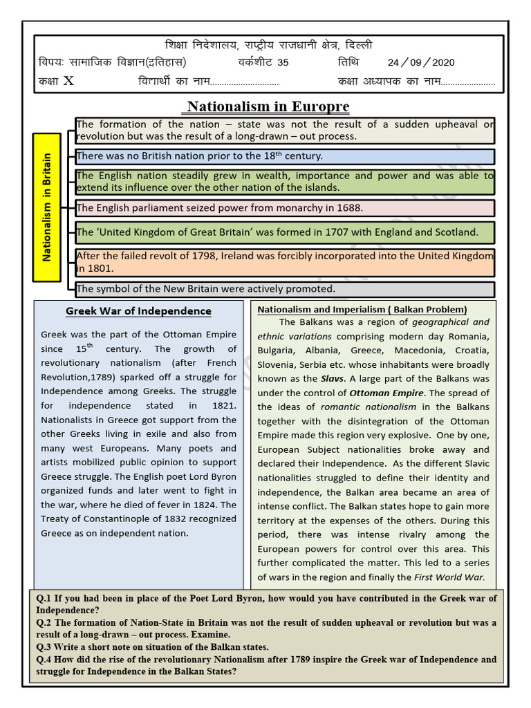 Balkan Nationalism and European Tensions | PDF | Balkans | Nationalism