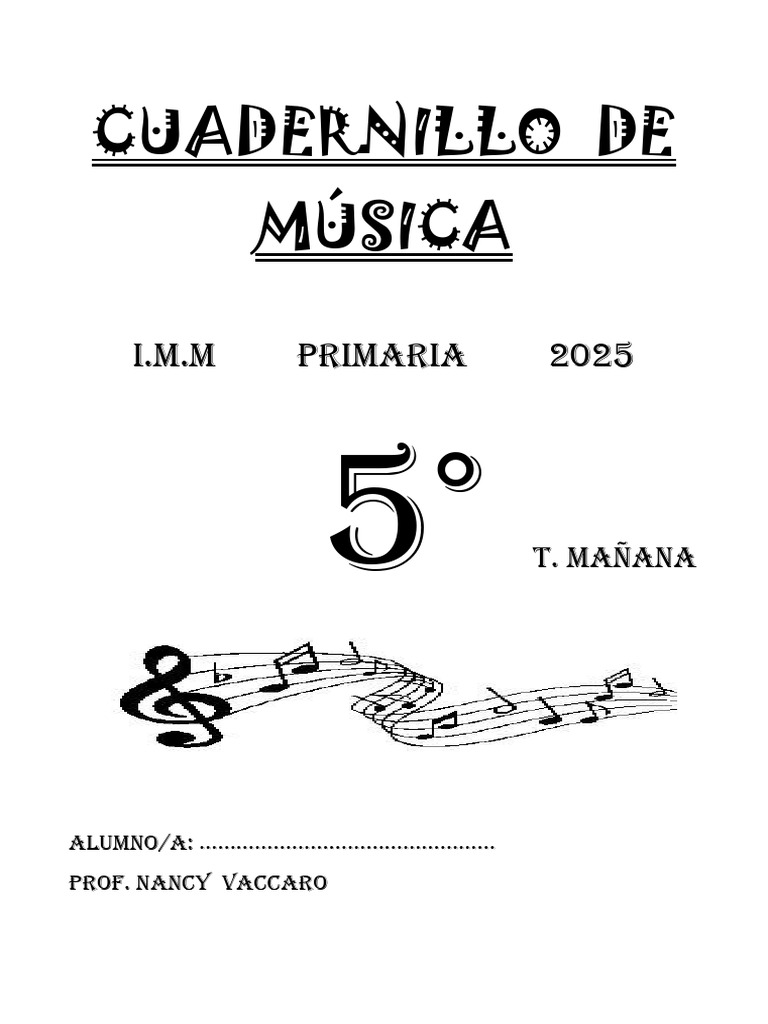 Cuadernillo de Música para Primaria 2025 | PDF