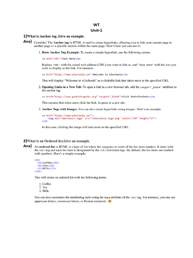 WT UNIT-1 | PDF