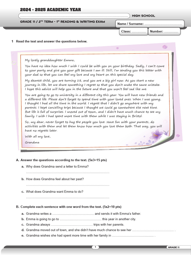 Grade 11 Term 2 Readin1 | PDF