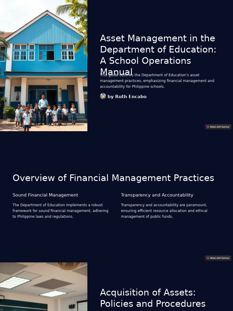Asset Management Guide for Schools | PDF | Audit | Internal Audit