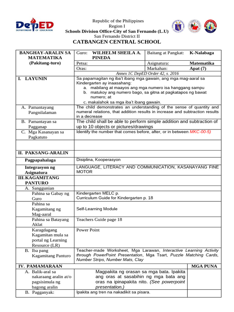 Cot Demo 2023-2024 | PDF