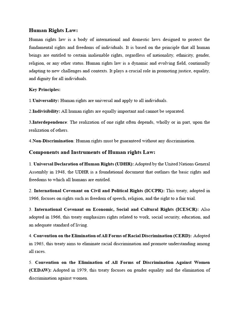 Human Rights Law Reading | PDF | Human Rights | International Human ...