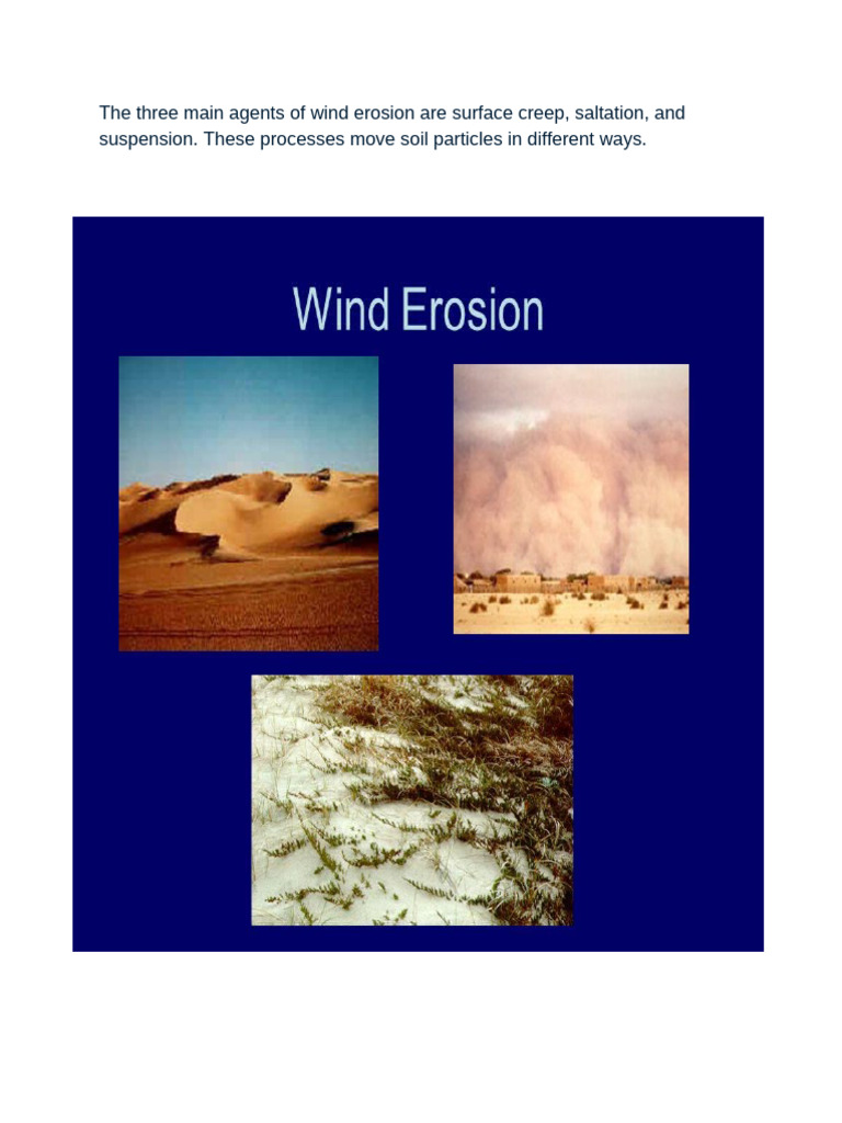 Understanding Wind Erosion Agents | PDF