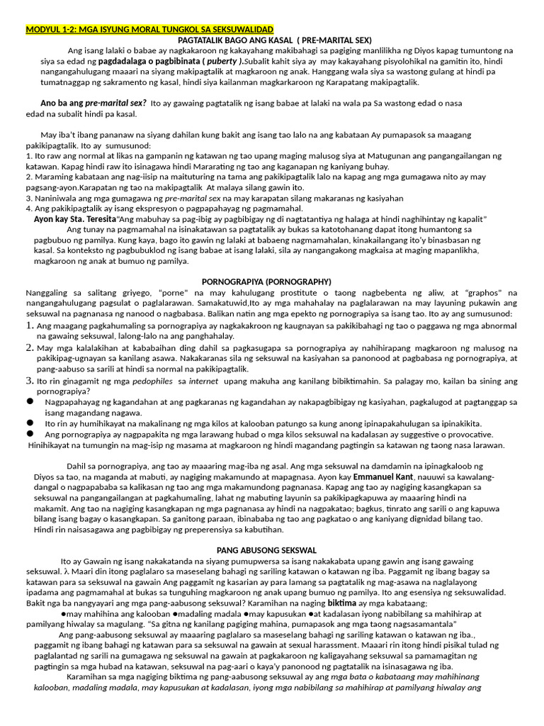 ESP 4th Quarter Notes | PDF