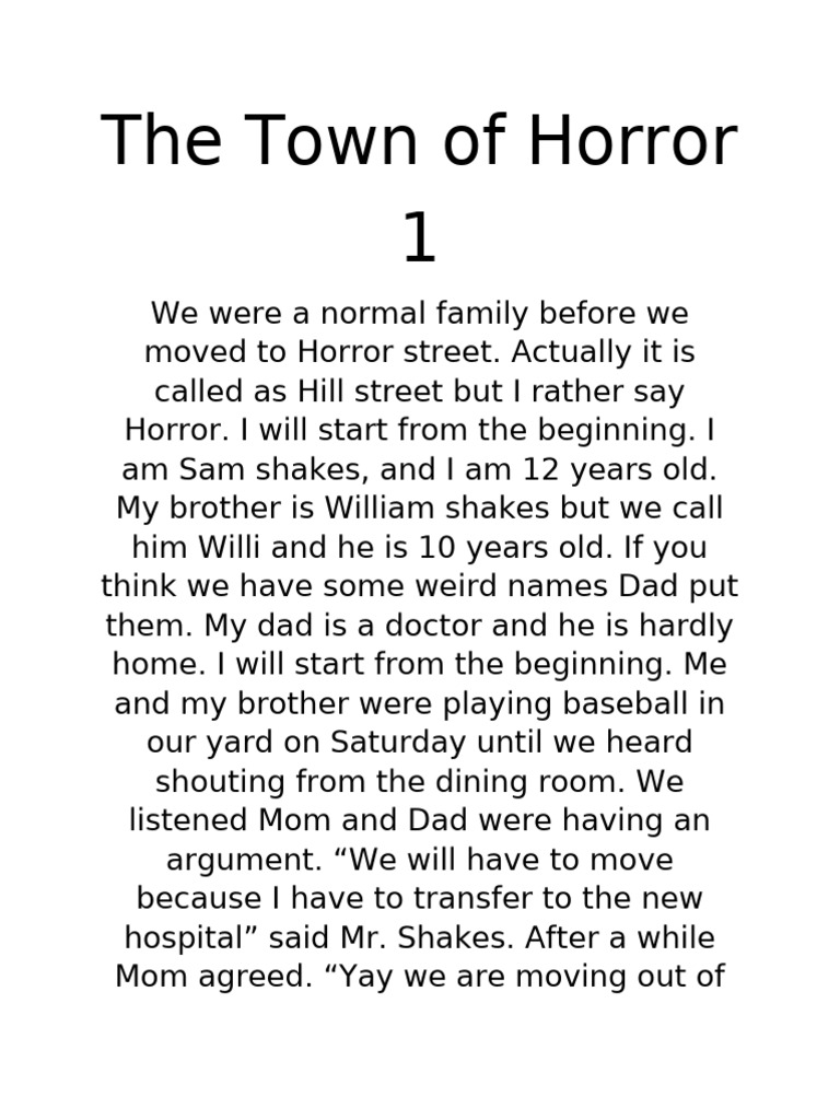 The Town of Horror | PDF