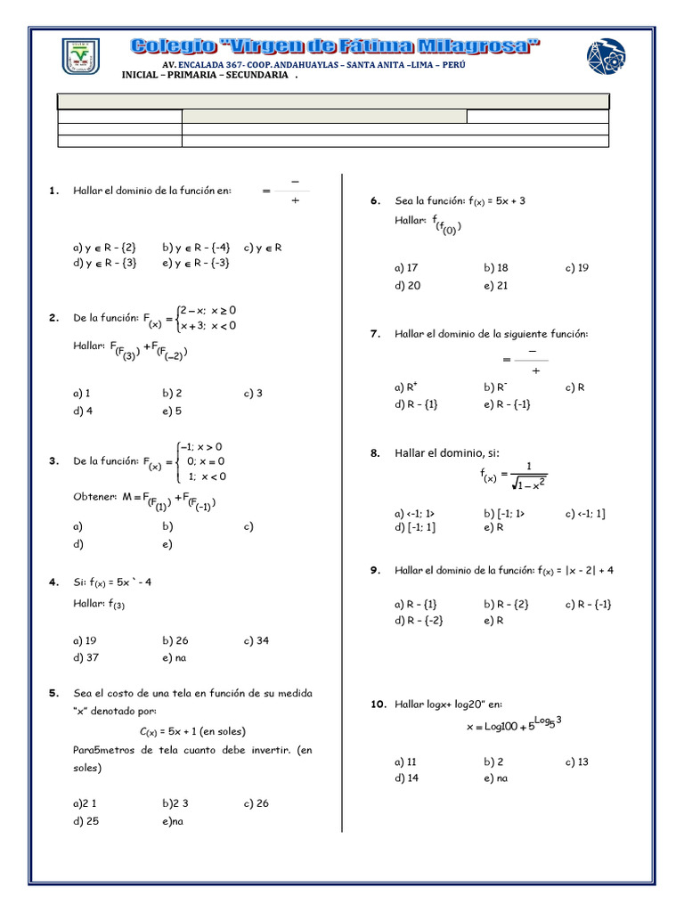 4TO ALG 3B KOOR Balotario - Removed | PDF