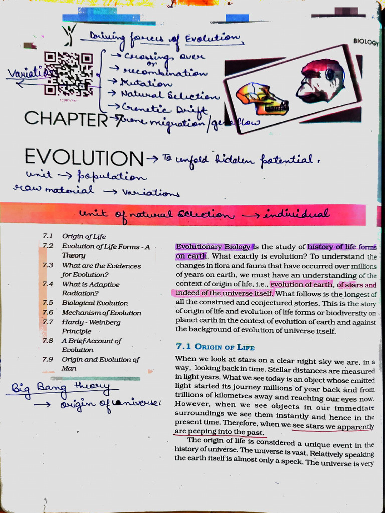 Evolution Ncert Scanned | PDF