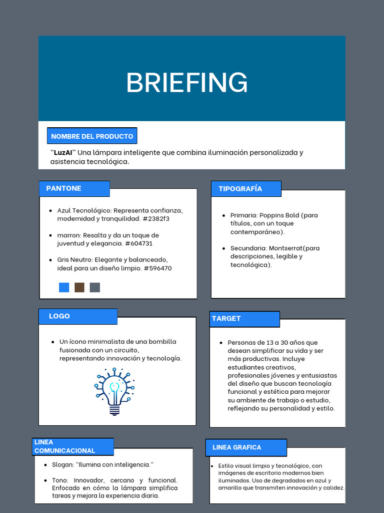 Blue Modern Project Brief Report | PDF