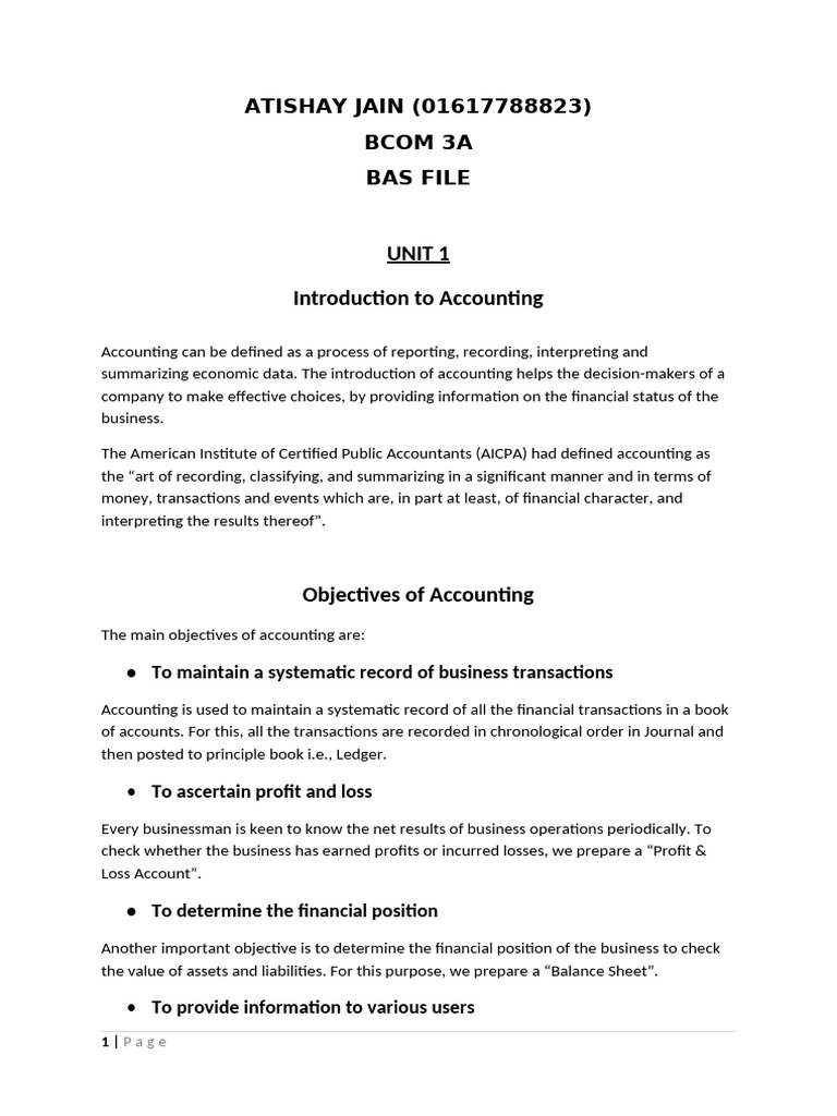 Atishay Jain (016) BAS File | PDF | Debits And Credits | Bookkeeping