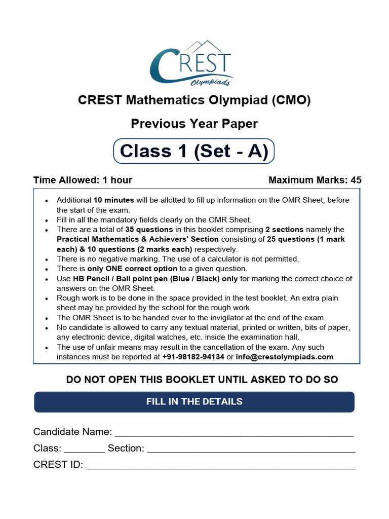 CMO-previous-year-for-Class-1 | PDF