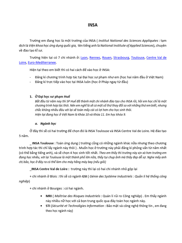 INSA | PDF