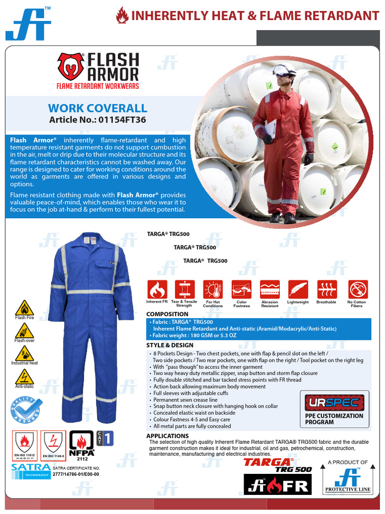 FT Flash Armor Targa TRG 500 Coverall Art No. 01154ft36 - With Tapes | PDF | Textiles | Clothing