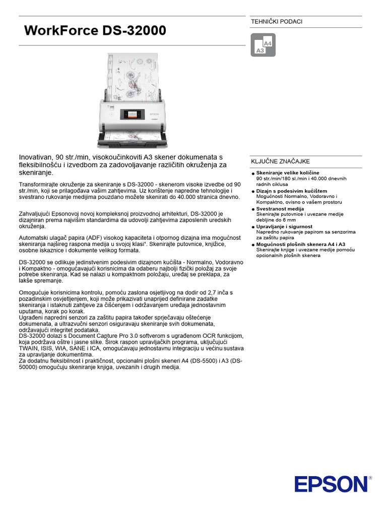 Workforce Ds 32000 Datasheet | PDF