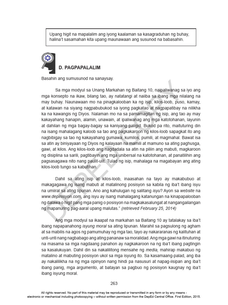 EsP10 LM U4-BUHAY | PDF