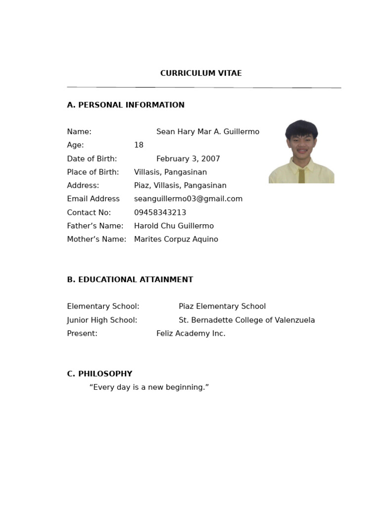 Curriculum Vitae | PDF