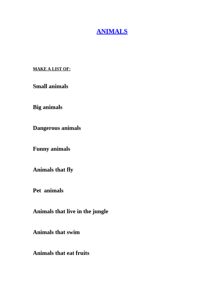 Animal Categories and Fun Facts | PDF