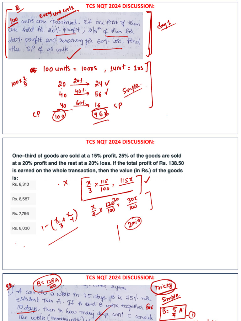 TCS NQT 2024 Tea Pricing Problem | PDF