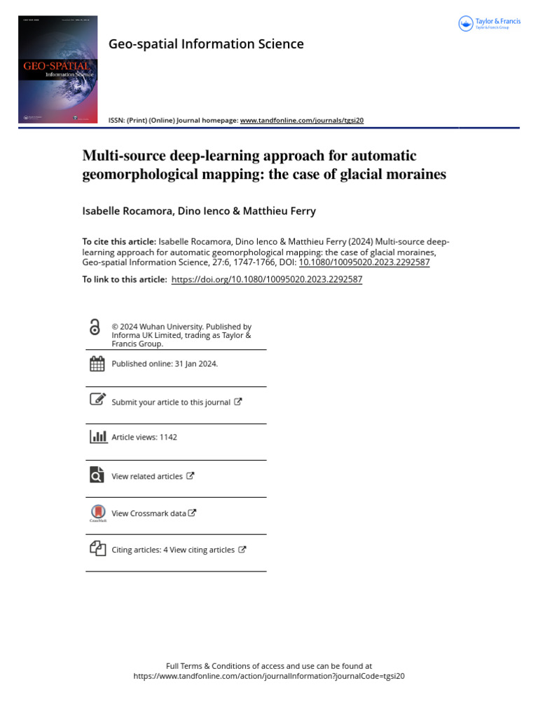 Multi-source Deep-learning Approach for Automatic Geomorphological Mapping the Case of Glacial ...