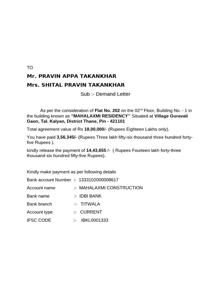 Shital Takankhar Demand | PDF