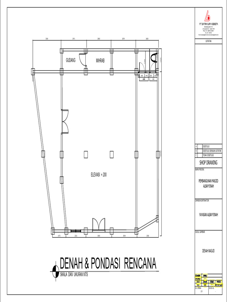 Denah Rencana Pondasi | PDF