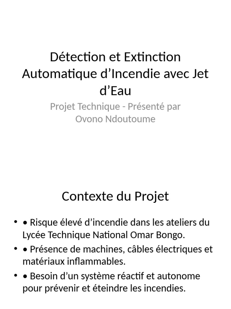Presentation Detection Incendie | PDF