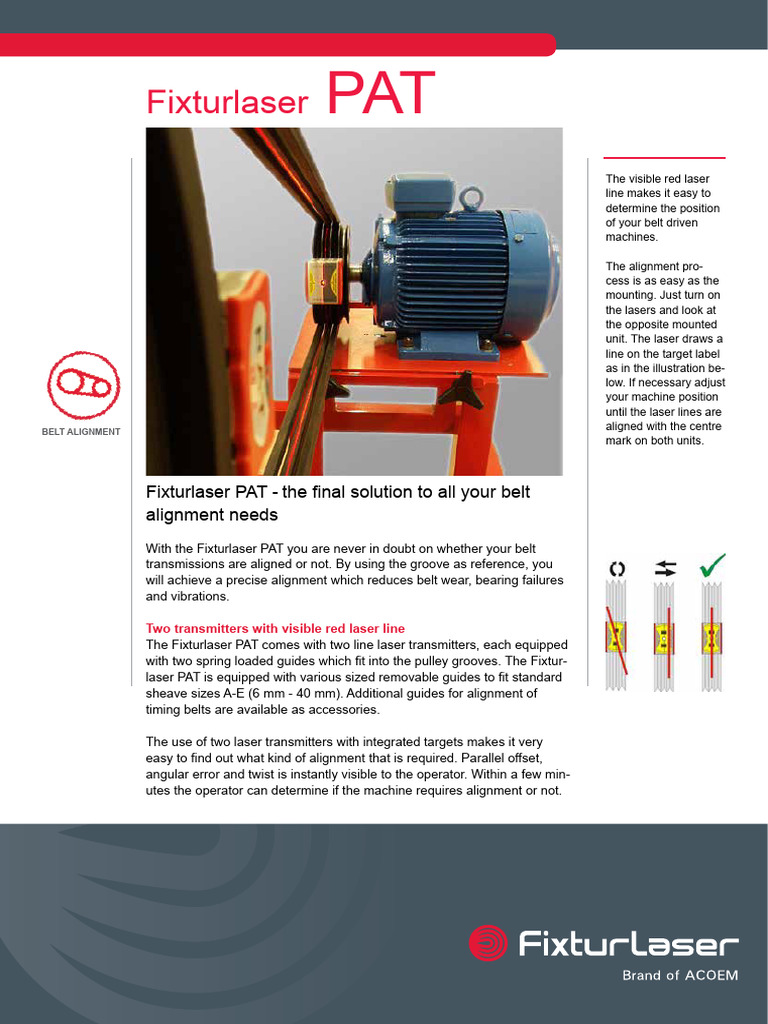 Fixturlaser PAT: Precision Belt Alignment | PDF | Belt (Mechanical ...